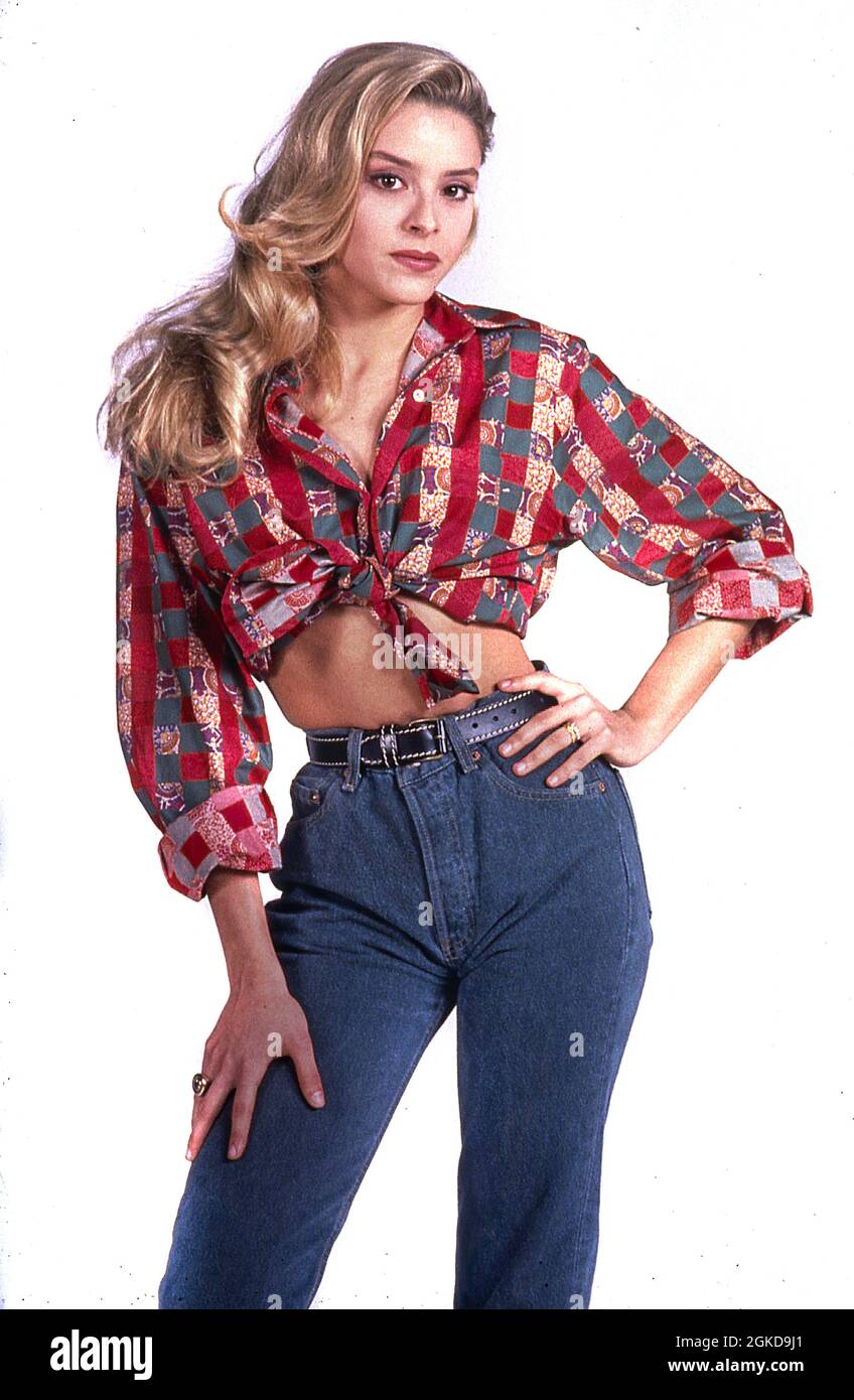 The Italian showgirl Mary Patti.The television program, Non è la Rai ...