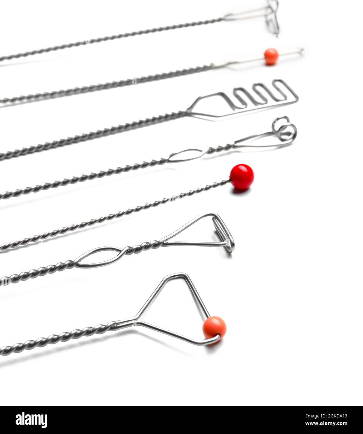 Set of instruments for speech therapist on white background Stock Photo ...
