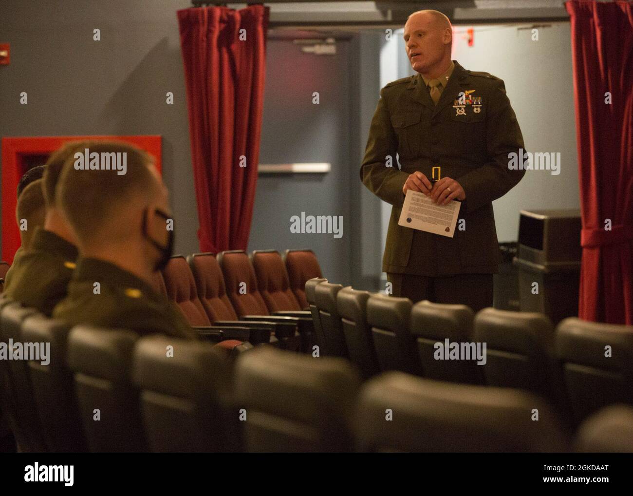 U.S. Marine Corps Lt. Col. Wilbur Oles, commanding officer of Marine ...