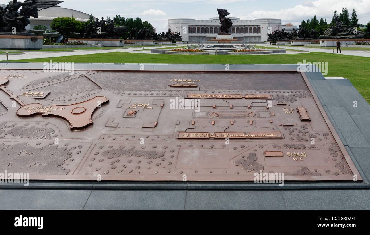 Tableau at The victorious War Museum in Pyongyang, North Korea Stock ...