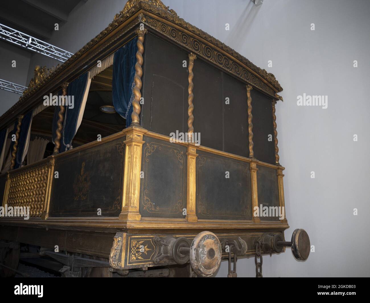 Pope Pio IX papal historic 1846 train wagon Stock Photo - Alamy