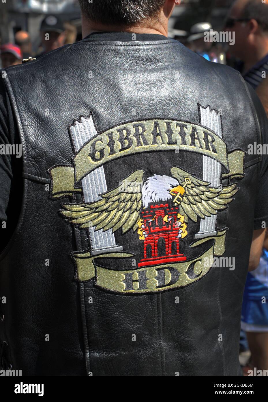 A Member of the Gibraltar Harley Davidson Motorcycle Club Stock Photo ...