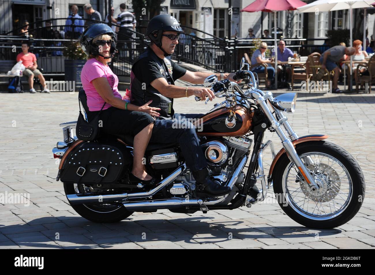 Members of the Gibraltar Harley Davidson Motorcycle Club Stock Photo ...