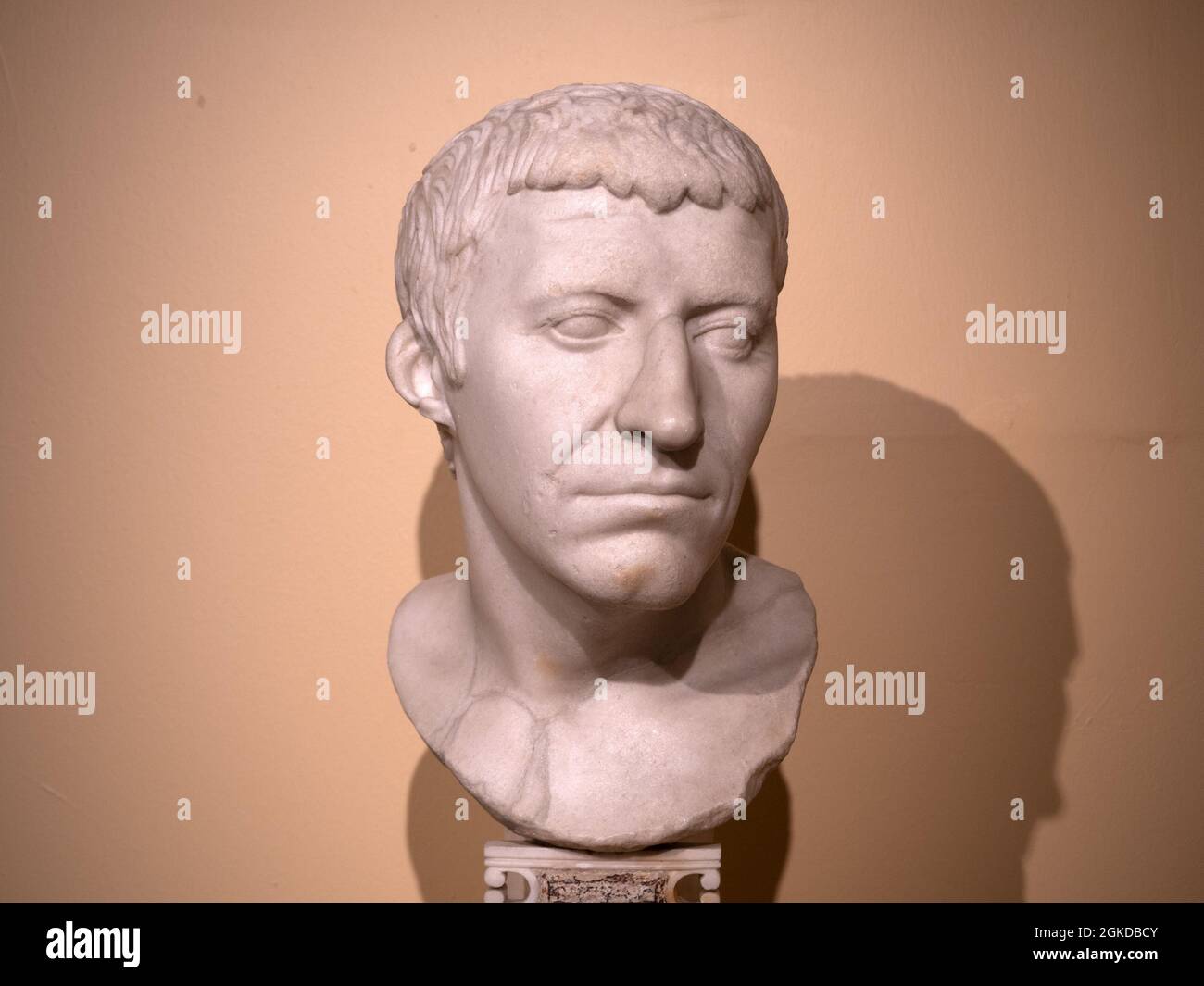 So called Corbulo old roman marble statue detail Stock Photo - Alamy