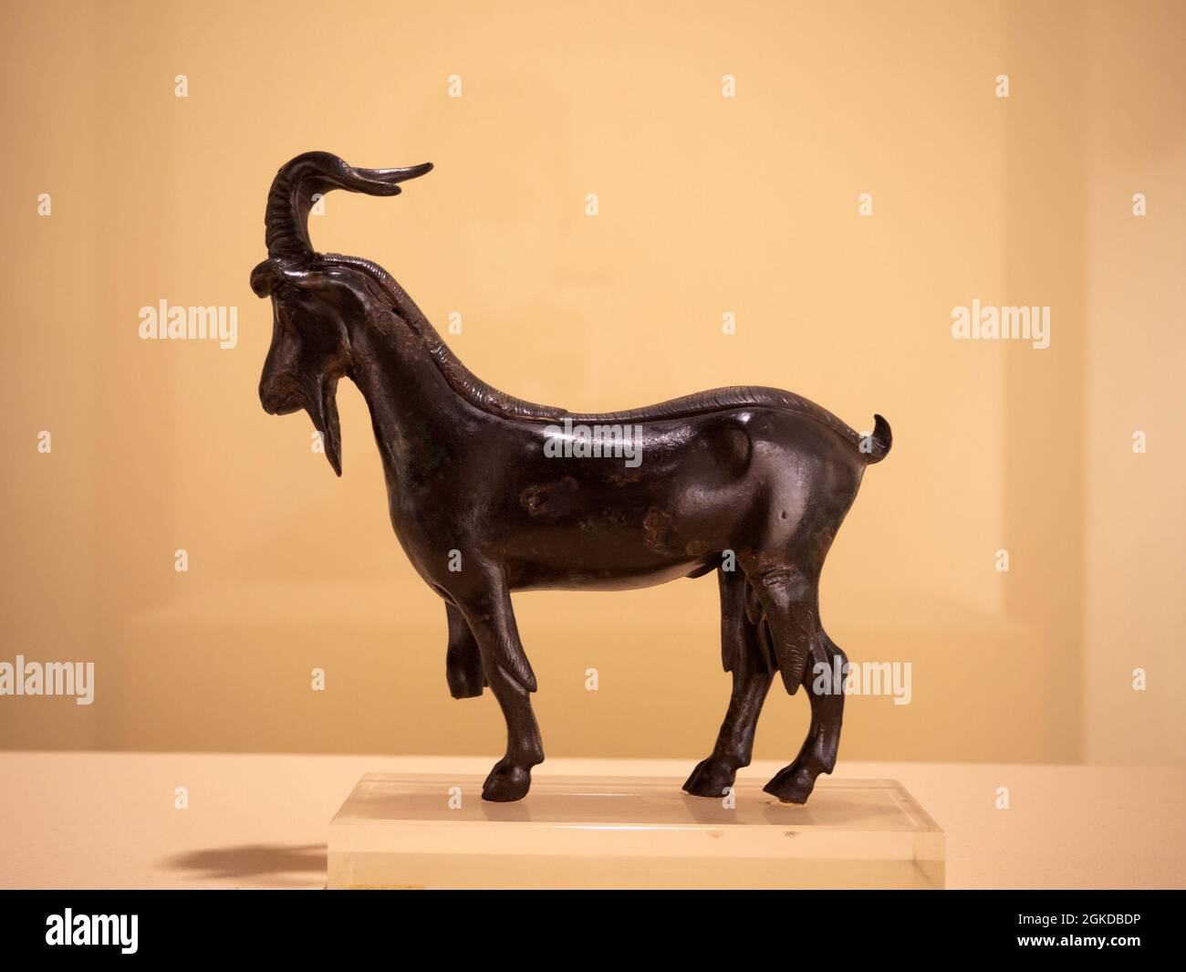 bronze copper ancient greek statue goat Stock Photo - Alamy