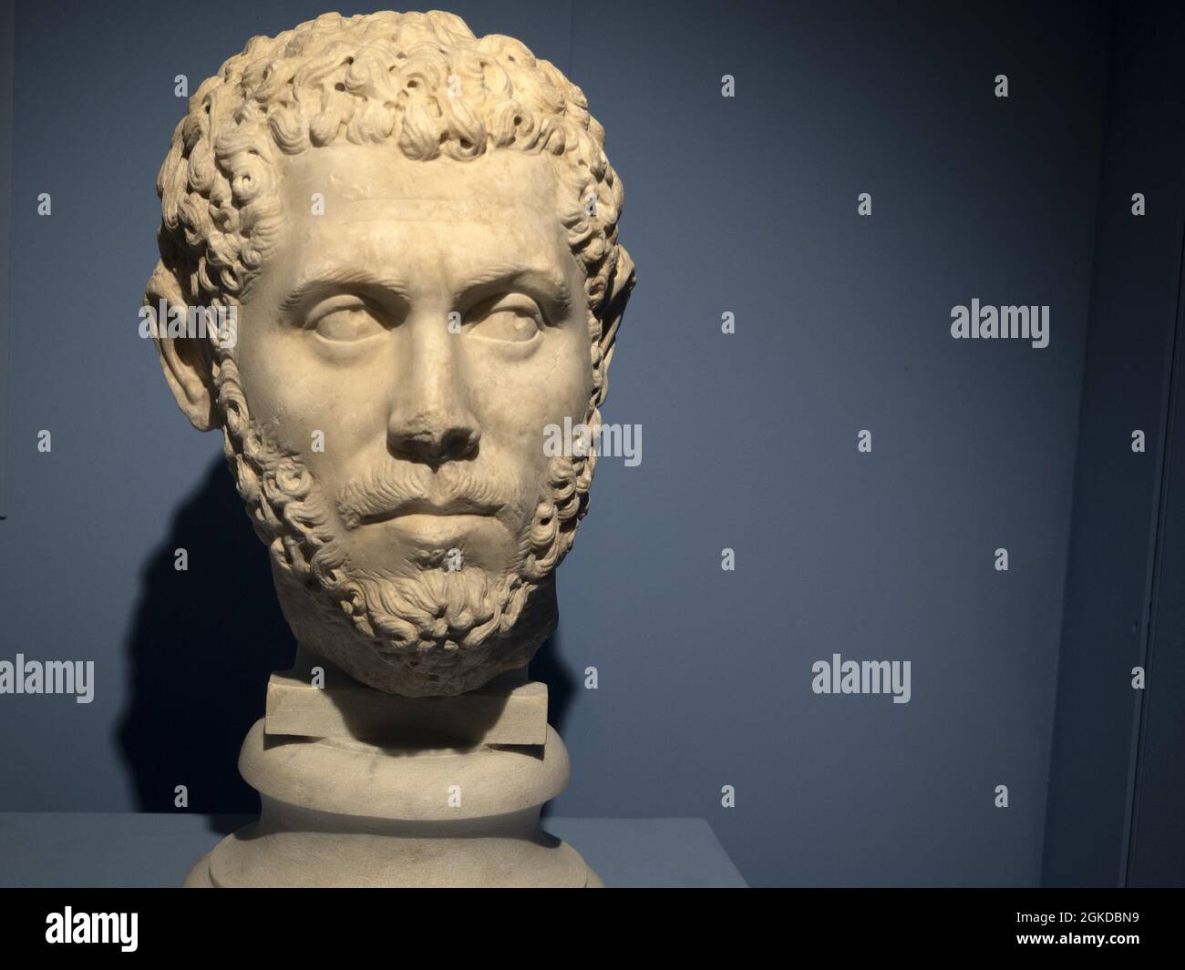 Poblicius Hilarus tomb old roman marble statue detail Stock Photo - Alamy