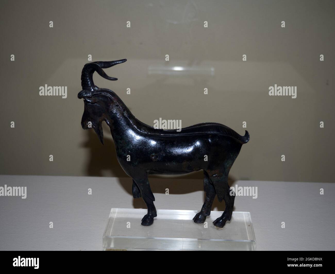 bronze copper ancient greek statue goat Stock Photo - Alamy