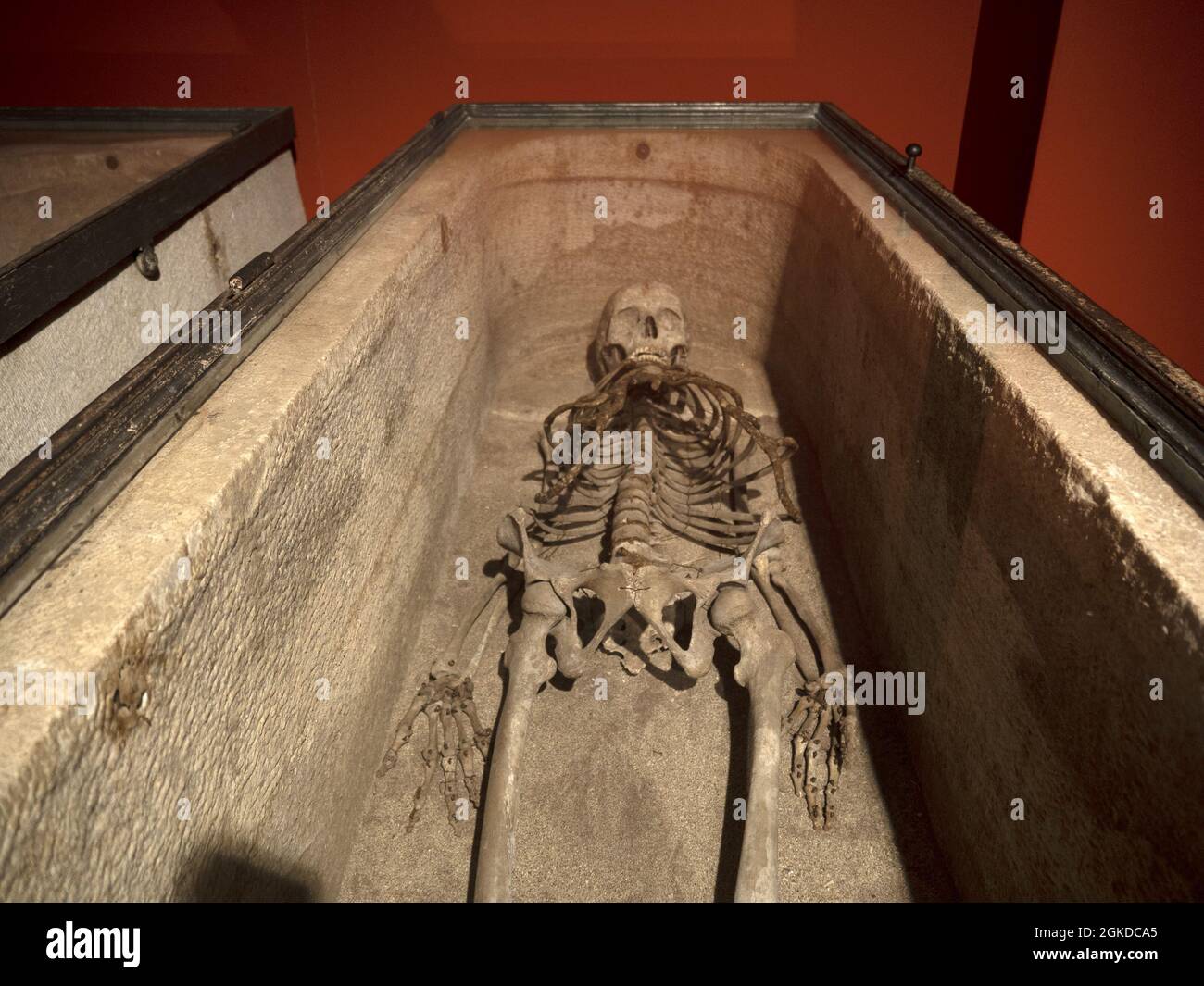 Skeleton and grave of prehistoric man hi-res stock photography and ...