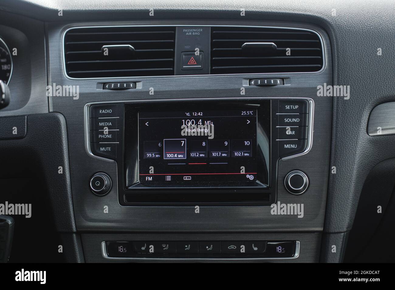 dashboard with display or monitor screen in the car Stock Photo - Alamy