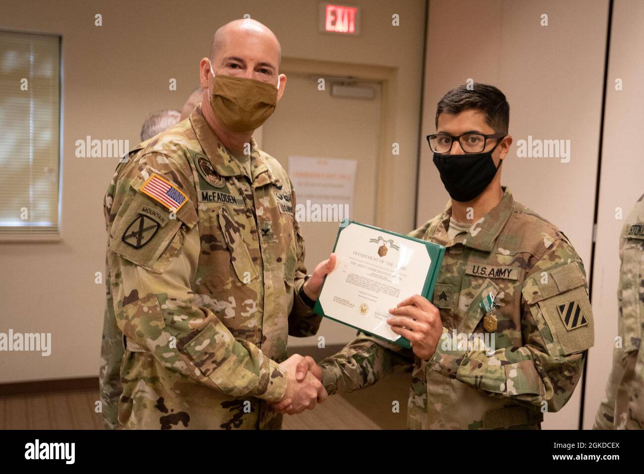 Col. Michael McFadden (left), the commander of the 3rd Combat Aviation ...
