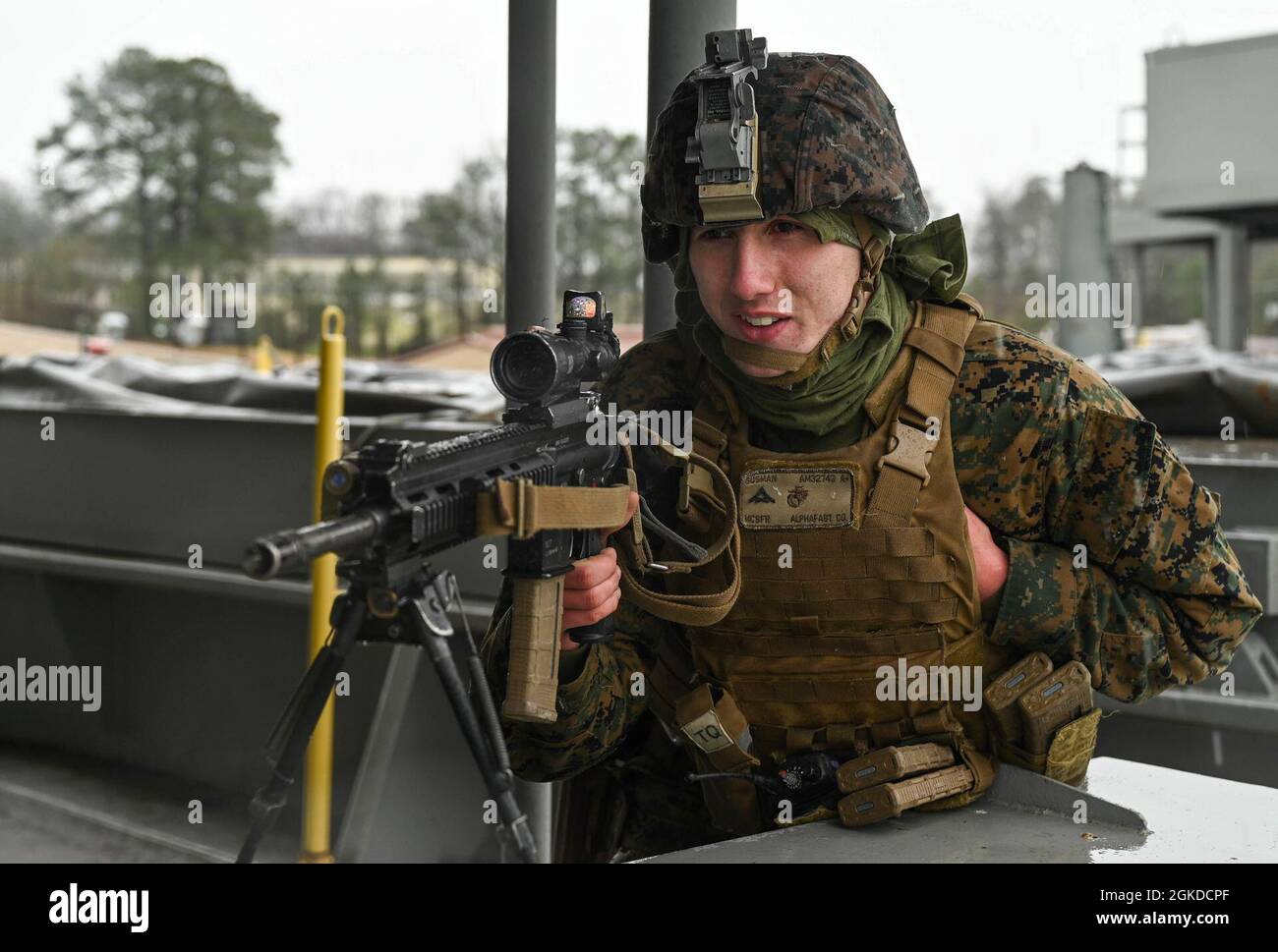 A U.S. Marine Corps Marine from the 2nd Platoon, Fleet Antiterrorism ...