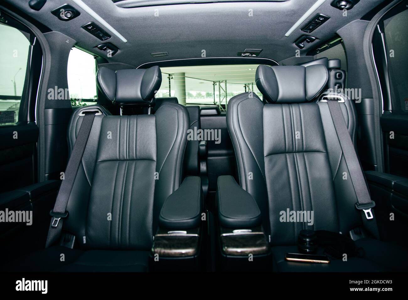 Car back leather seats hi-res stock photography and images - Alamy