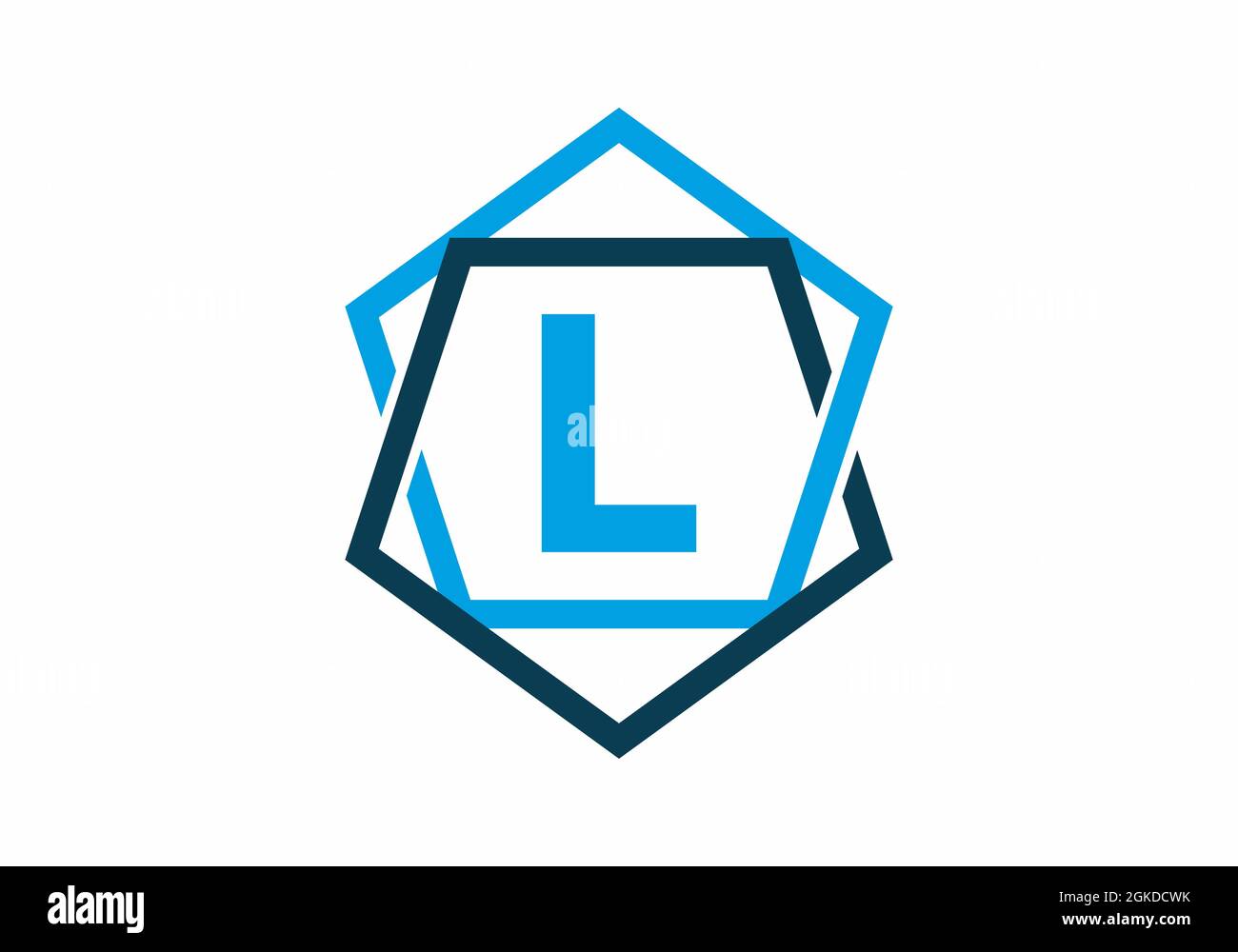 Blue Color Of Initial Letter L In Pentagon Frame Design Stock Vector blue-color-of-initial-letter-l-in-pentagon-frame-design-stock-vector