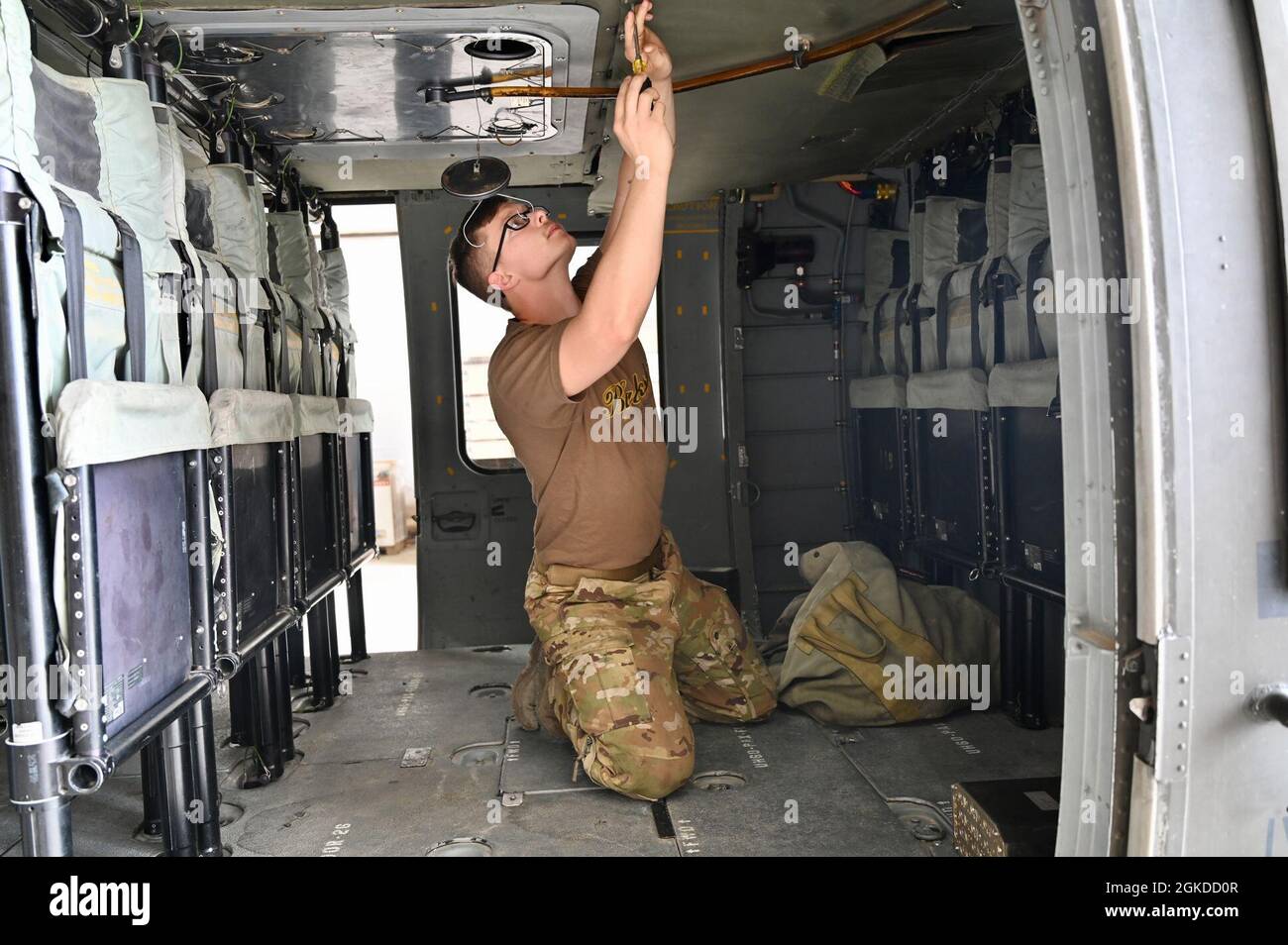 U.S. Army Cpl. Cliffton Atchison, aviation operations specialist with ...