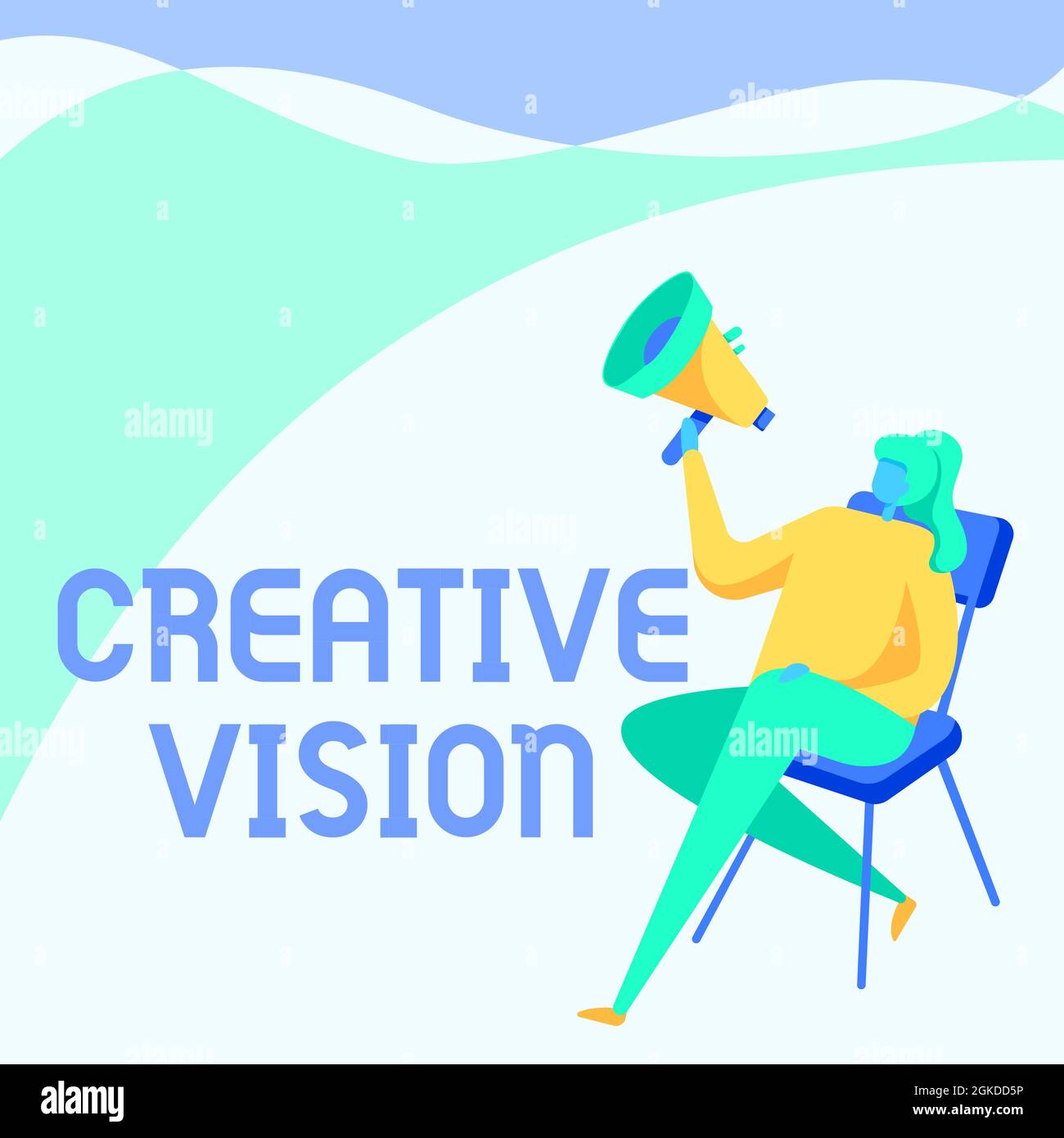 Hand writing sign Creative Vision. Business concept process of ...