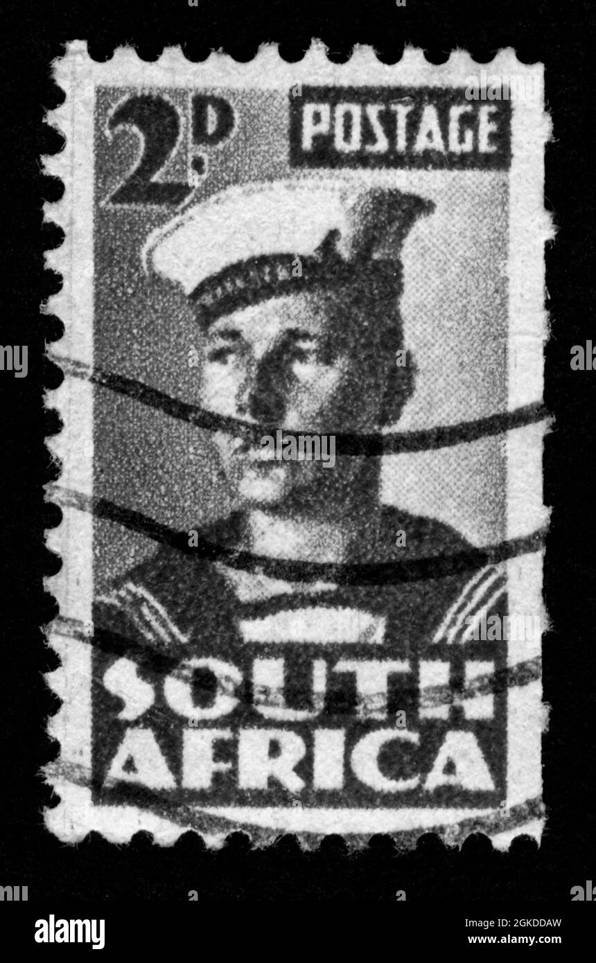Old south africa postage stamp Black and White Stock Photos & Images ...