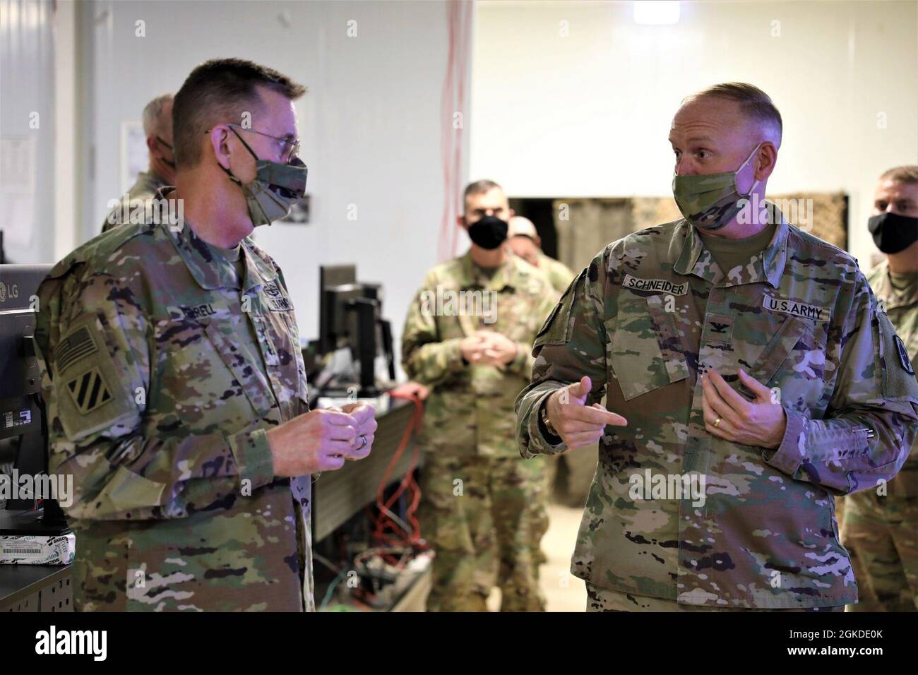 Col. Paul Schneider of the 130th Field Artillery Brigade brief's Lt ...