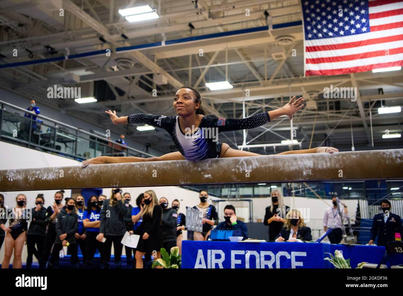 U.S. Air Force Academy – Air Force’s Briona Carswell performs on the ...