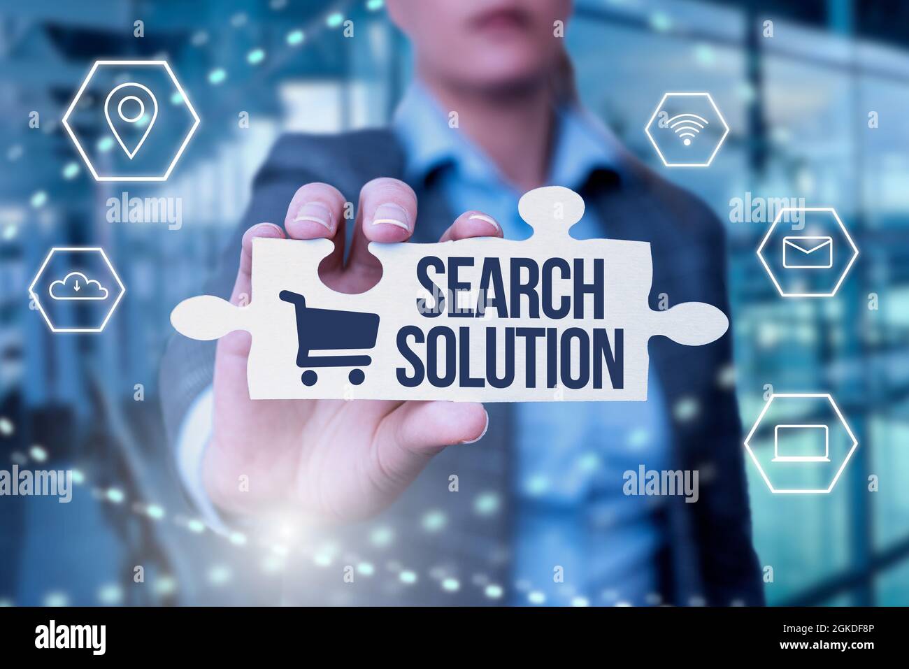 Text sign showing Search Solution. Word Written on an action or process ...