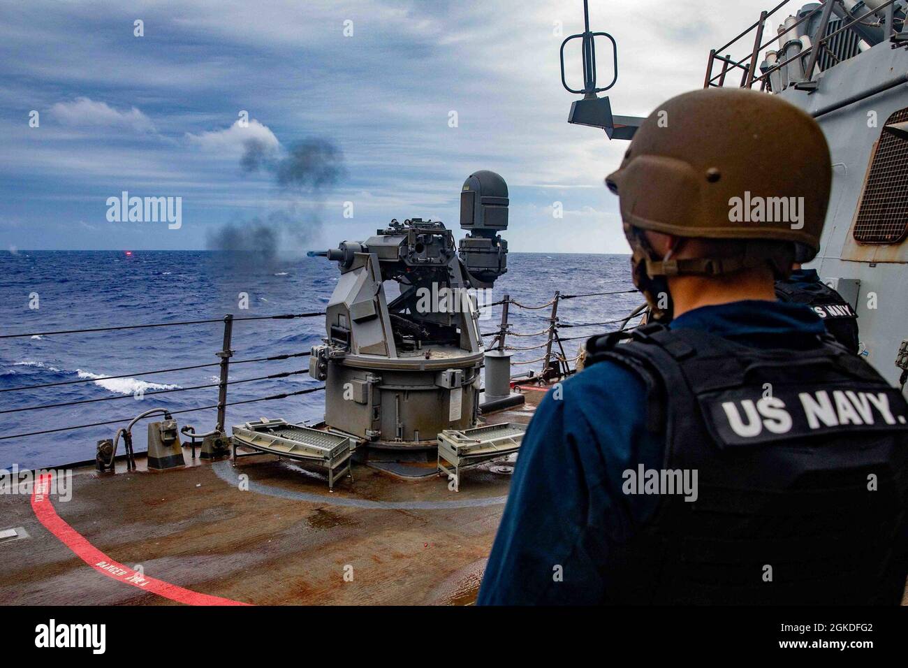 PHILIPPINE SEA (Mar. 20, 2021) – Sailors aboard Arleigh-Burke-class ...