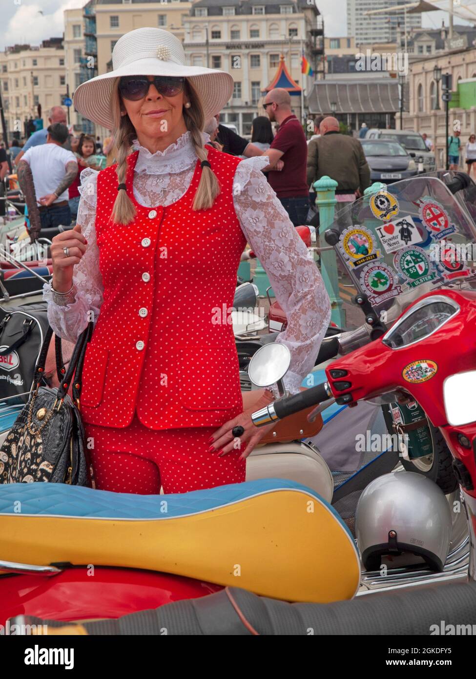 60s fashion at a gathering of Mods in Brighton Stock Photo - Alamy