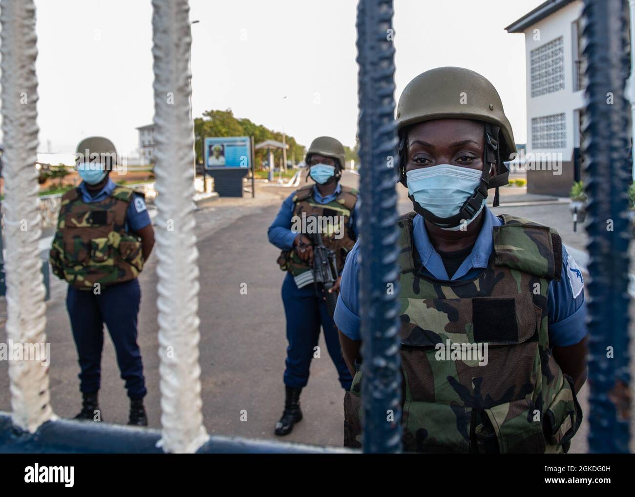 210321-N-TI693-1093 TEMA, Ghana (March 21, 2021) Ghanaian Sailors stand ...