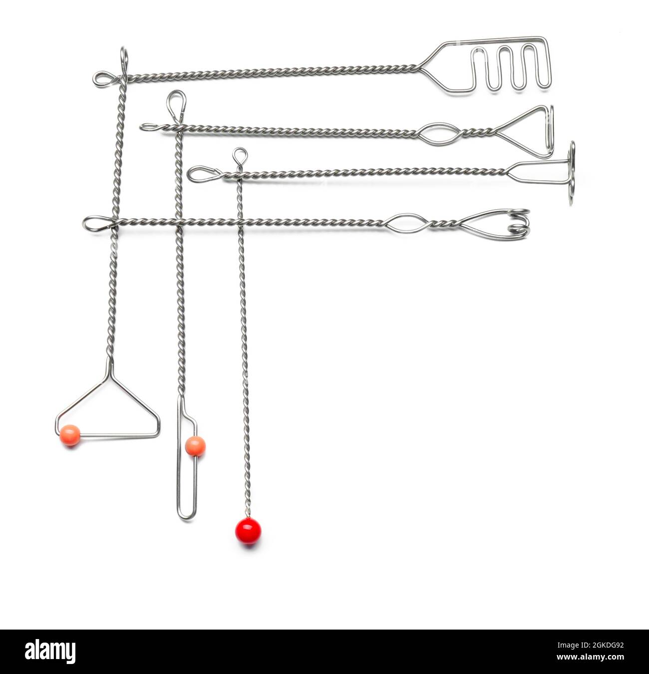 Set of instruments for speech therapist on white background Stock Photo ...