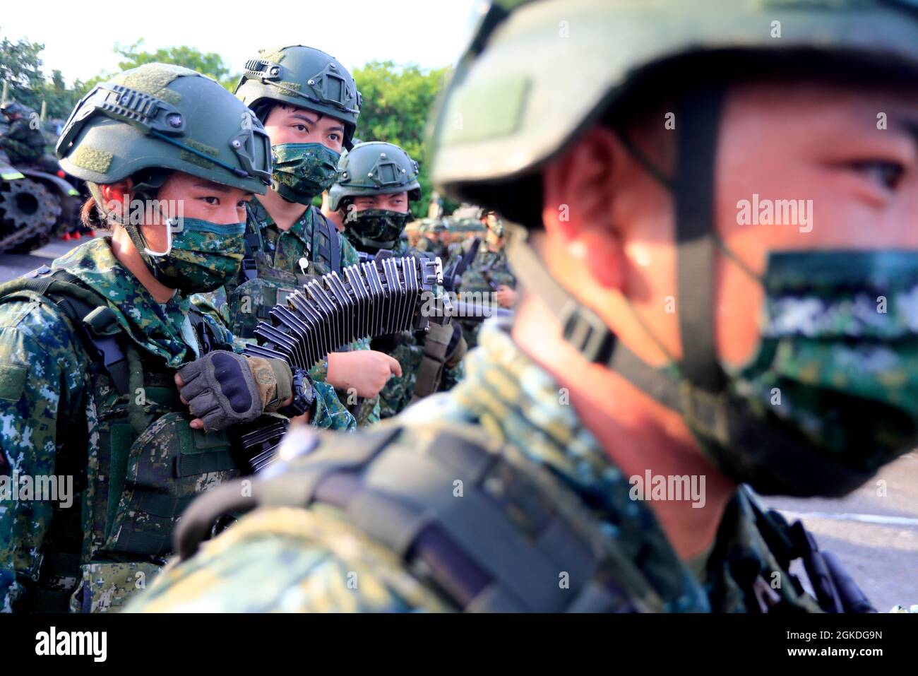 Tainan, Taipei, Taiwan. 14th Sep, 2021. Taiwanese soldiers are seen ...