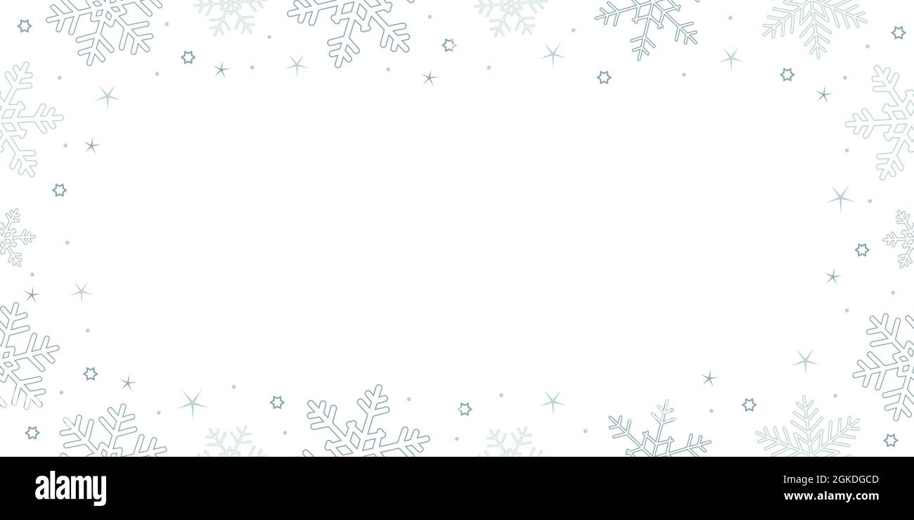 Snowflakes Vector Border