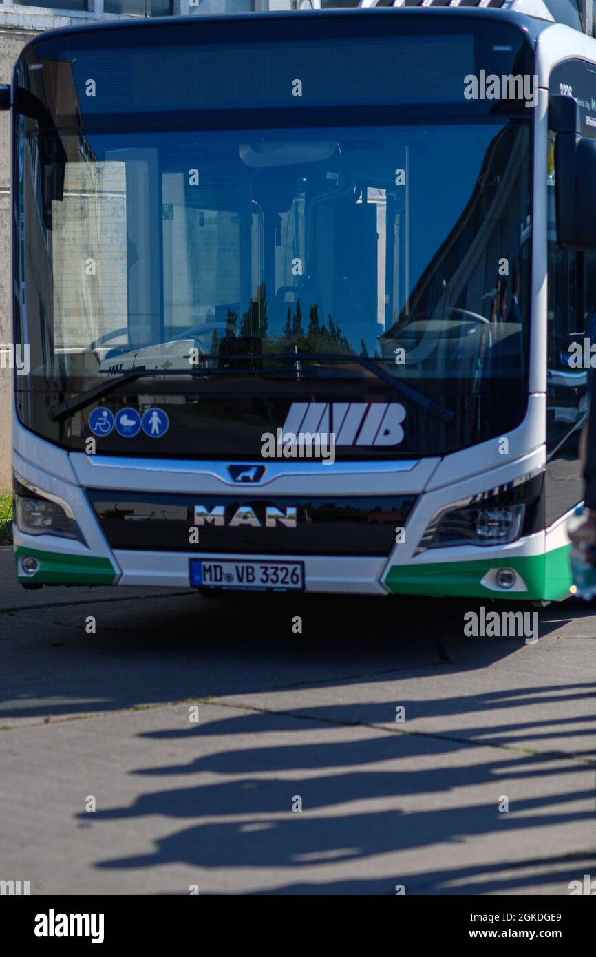 Magdeburg, Germany. 14th Sep, 2021. A new bus of the Magdeburger ...