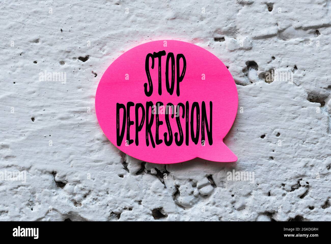 Handwriting text Stop Depression. Business idea end the feelings of ...