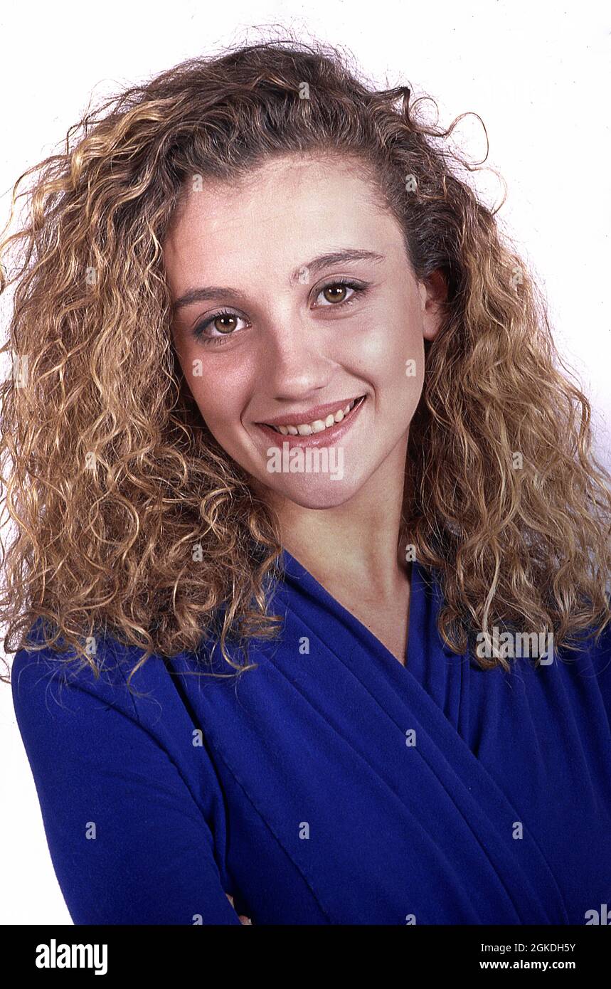 The Italian showgirl Lucia Ocone.The television program, Non è la Rai ...