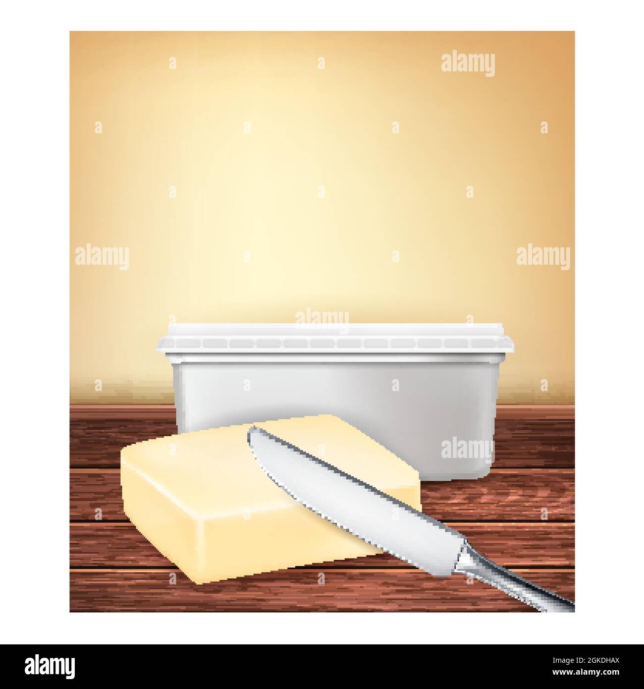 Butter Organic Product Promotion Banner Vector Stock Vector Image & Art ...