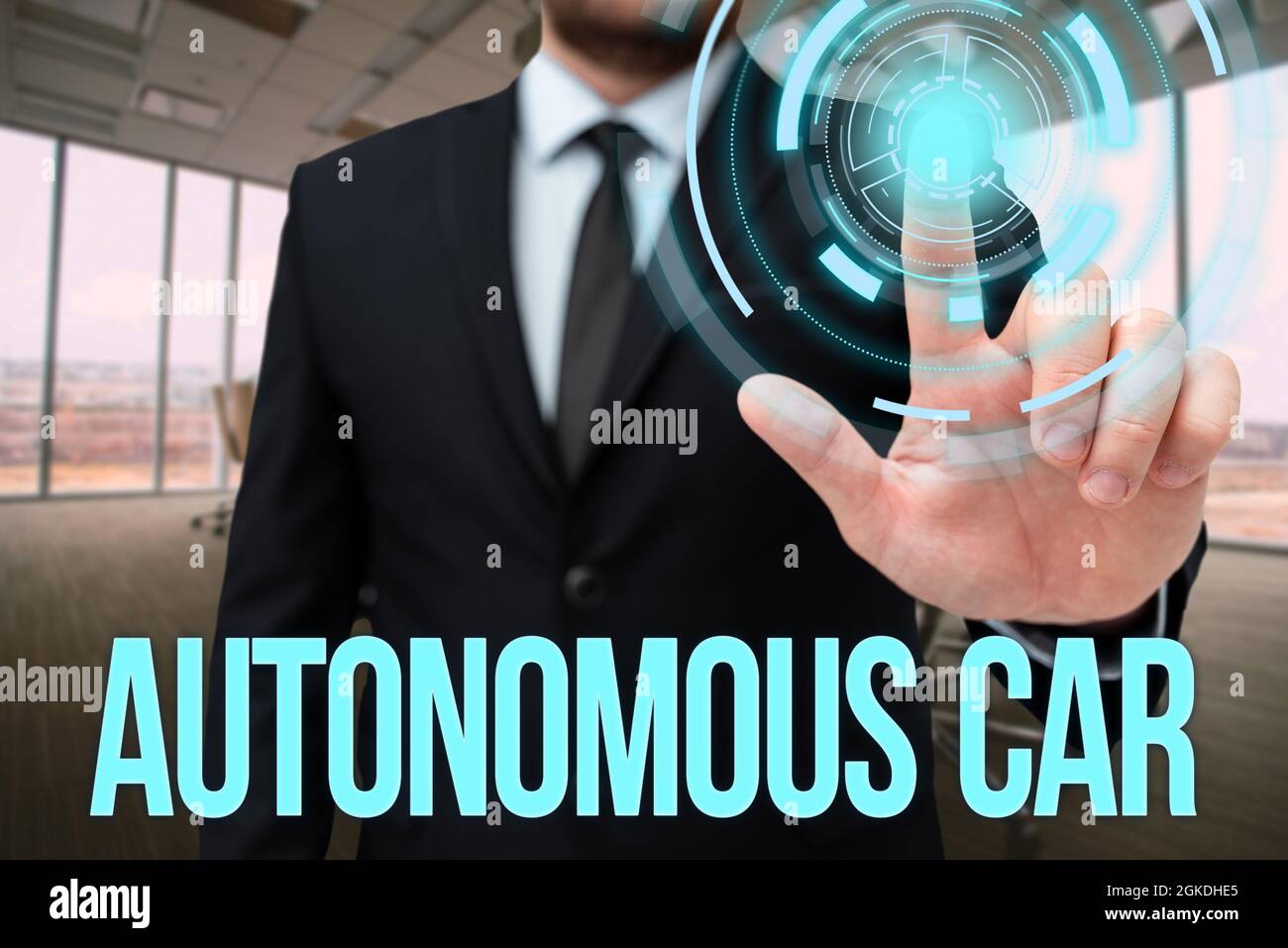 Text showing inspiration Autonomous Car. Conceptual photo vehicle that ...