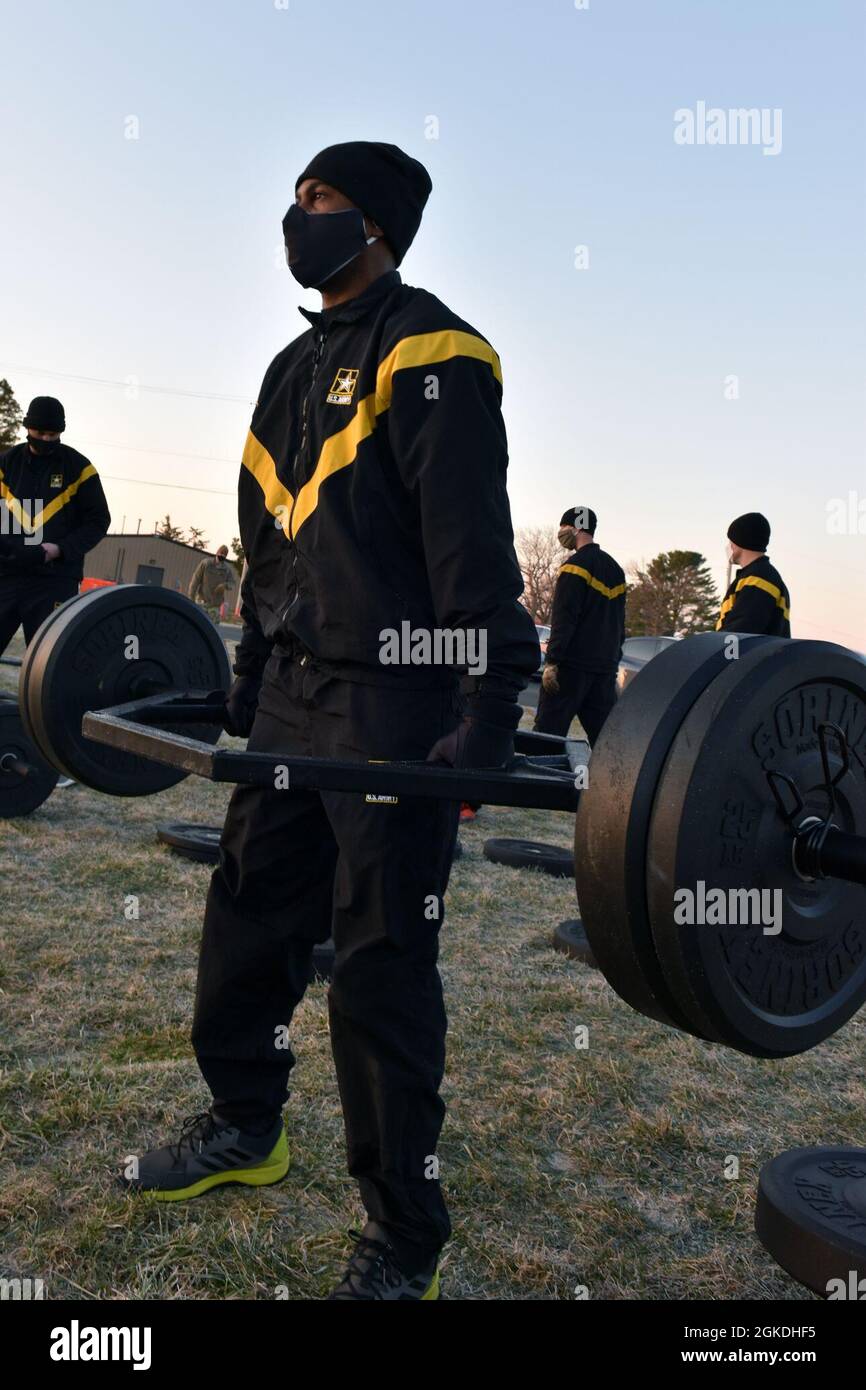A Soldier assigned to the 174th “Patriot” Infantry Brigade performs the ...