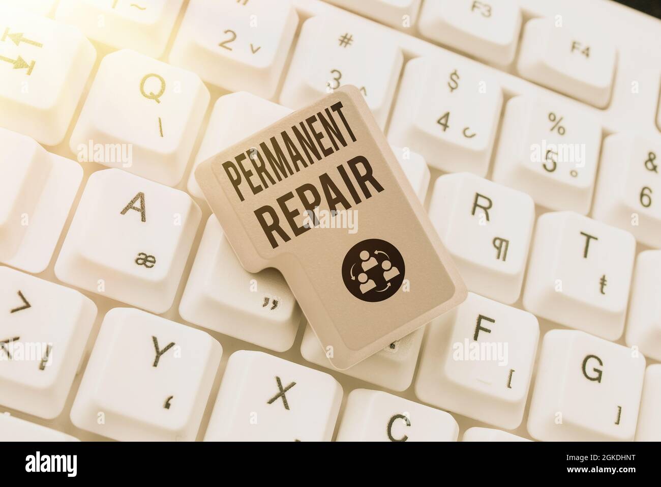 Conceptual display Permanent Repair. Word for A repair of an asset that ...