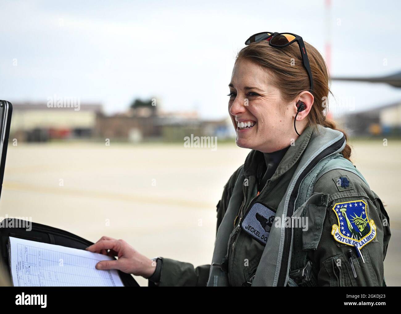 Lt. Col. Jaina Donberg, 48th Operations Group deputy commander, talks ...