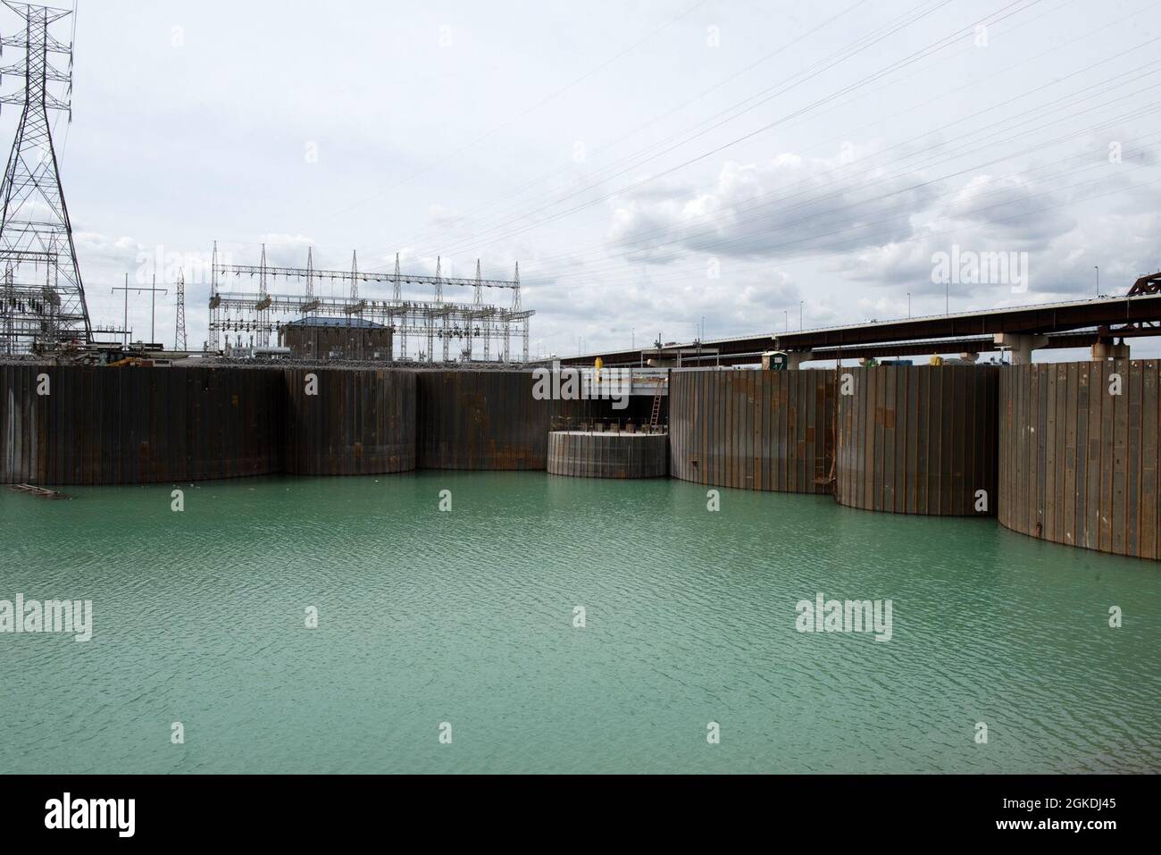 This is the completed cofferdam March 22, 2021, 2020 at the Kentucky ...
