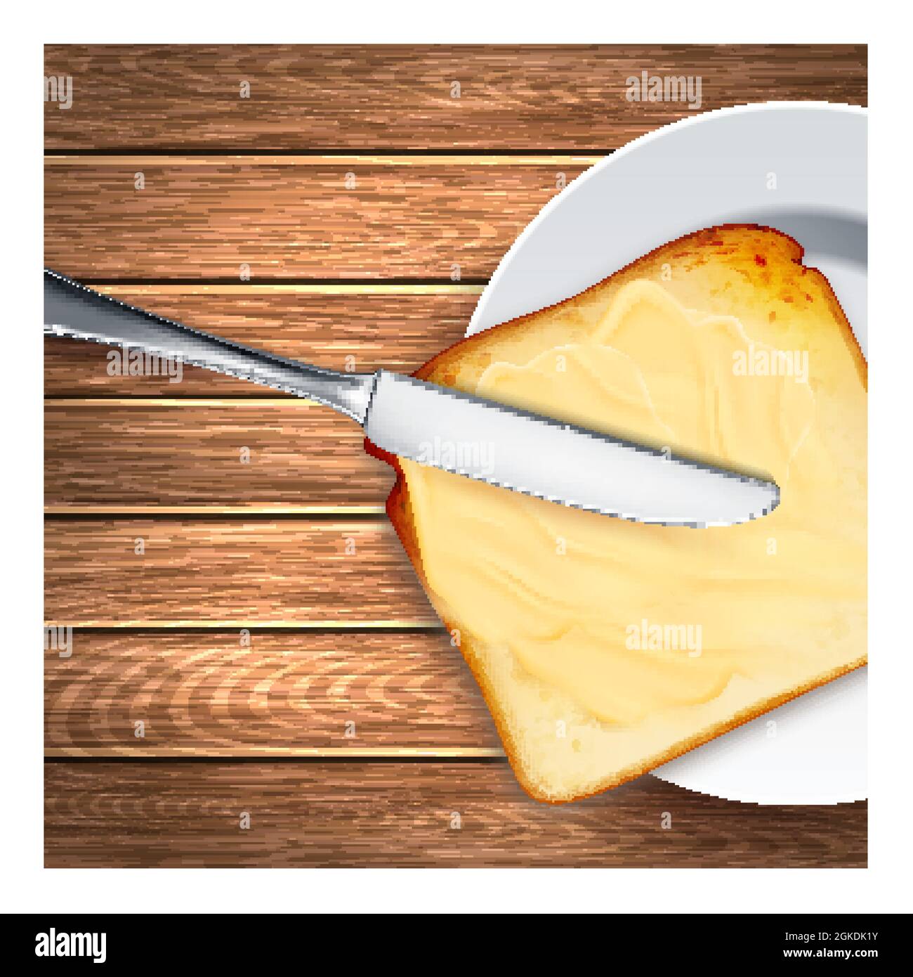 Butter Natural Product Promotional Banner Vector Stock Vector Image ...