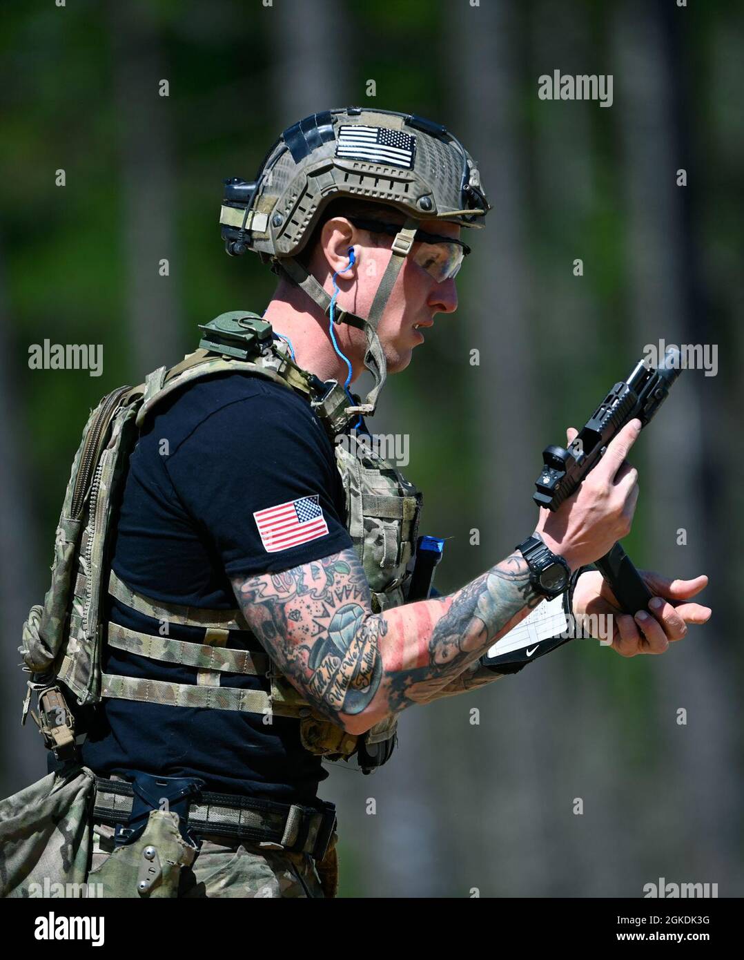 A competitor in the United States Army Special Operations Command Stock ...
