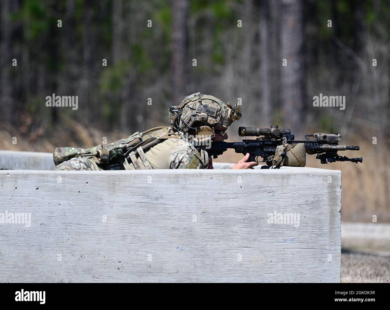 A competitor in the United States Army Special Operations Command Stock ...