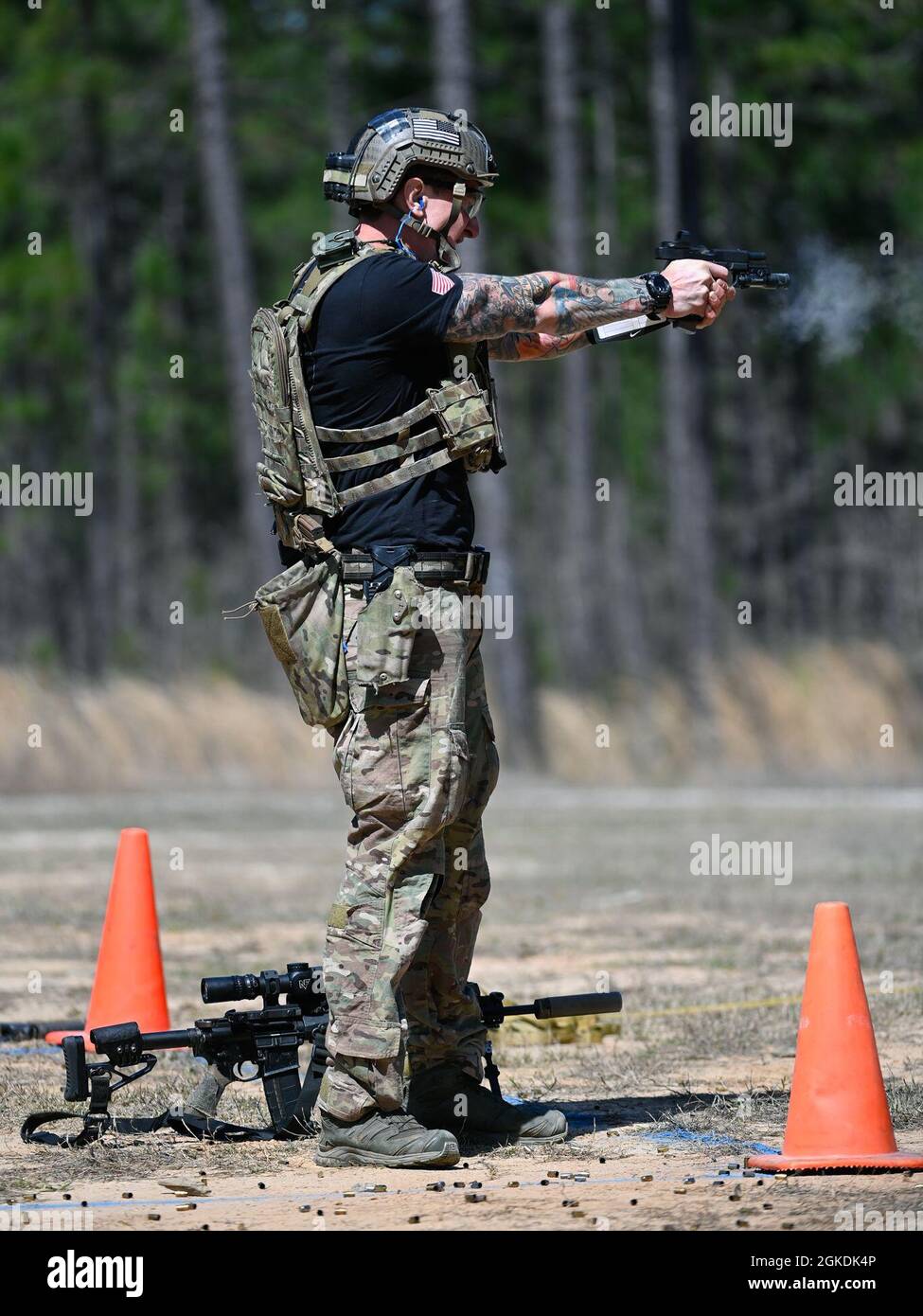 A competitor in the United States Army Special Operations Command Stock ...
