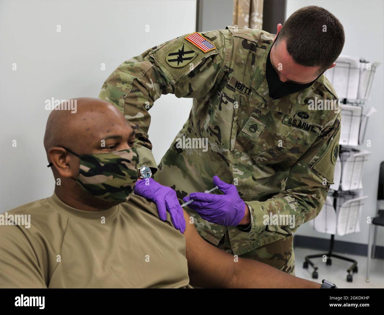 U.S. Army Staff Sgt. Thomas Beatty, a medic assigned to the Marietta ...