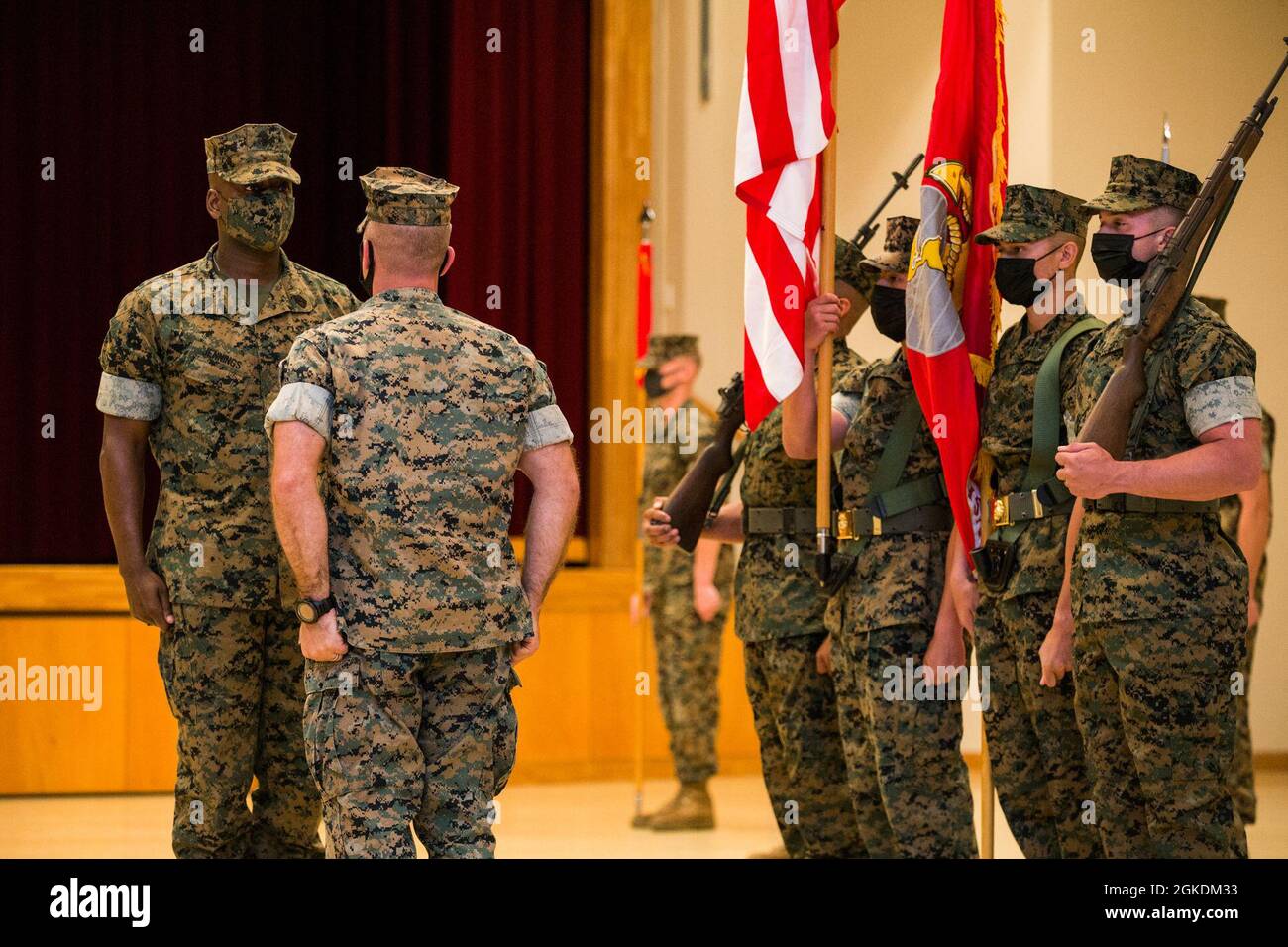 U.S. Marine Corps Lt. Col. Jarrad S. Caola, middle, commander of 3d ...