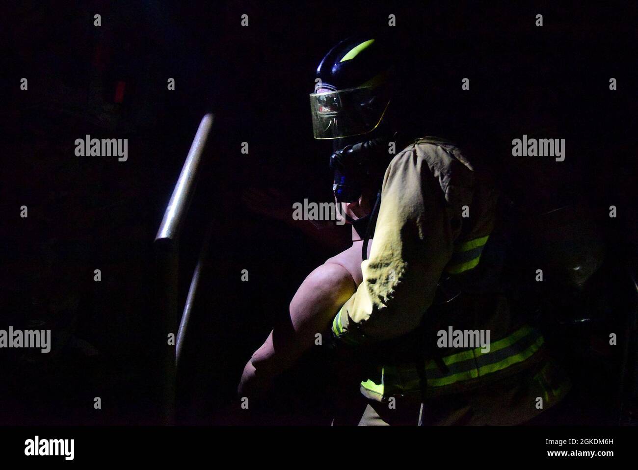 Senior Airman Orlando Teel, 8th Civil Engineer Squadron firefighter ...