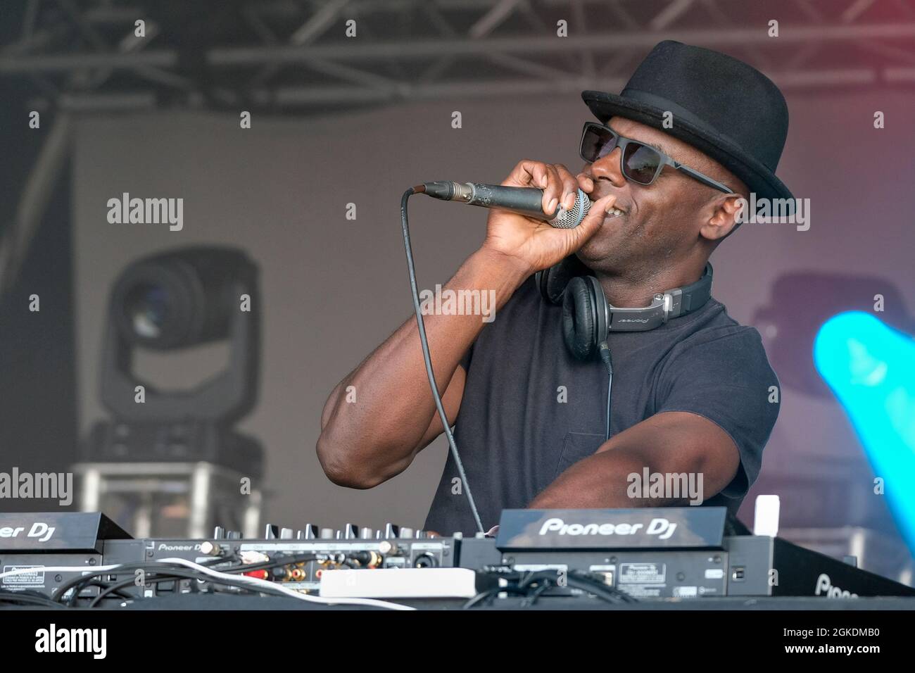 DJ and presenter Trevor Nelson performing at the Cambridge Club Festival 2021 at Childerley ...