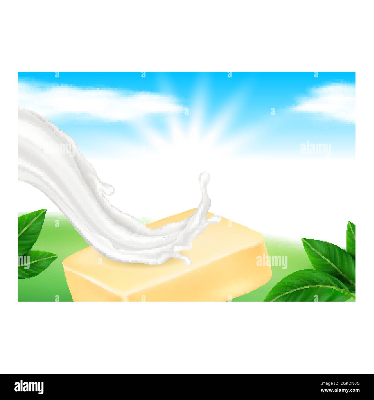 Butter Organic Creative Promotional Banner Vector Stock Vector Image ...