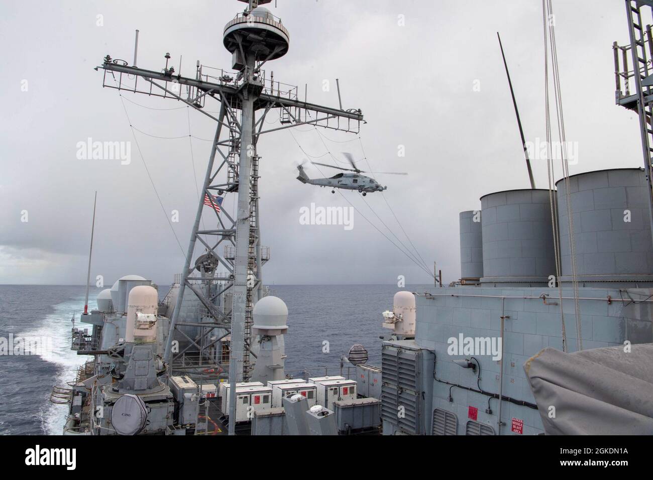 INDIAN OCEAN (March 23, 2021) An MH-60R Sea Hawk, assigned to the “Wolf ...