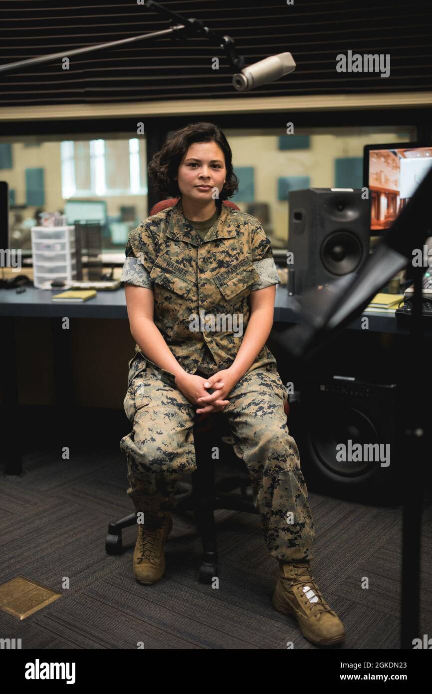 U.S. Marine Corps Lance Cpl. Kassie Wagner, a vocalist with the 1st ...