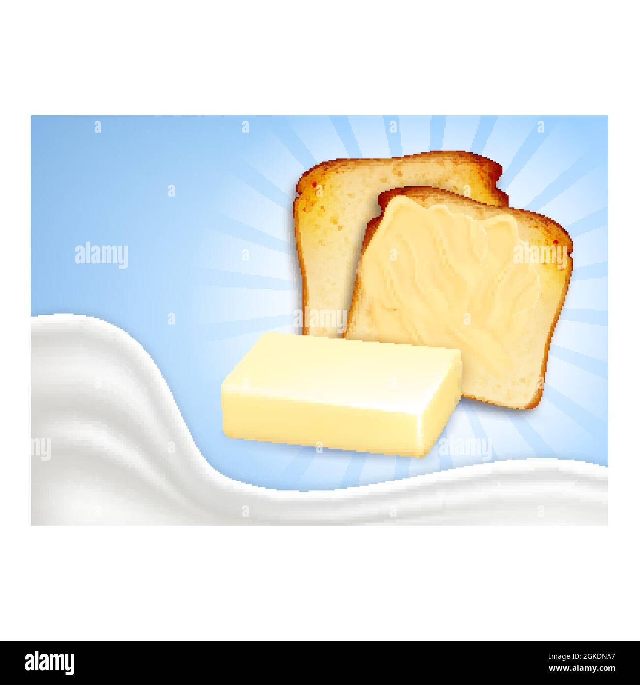 Butter Unsalted Creative Promotional Poster Vector Stock Vector Image ...